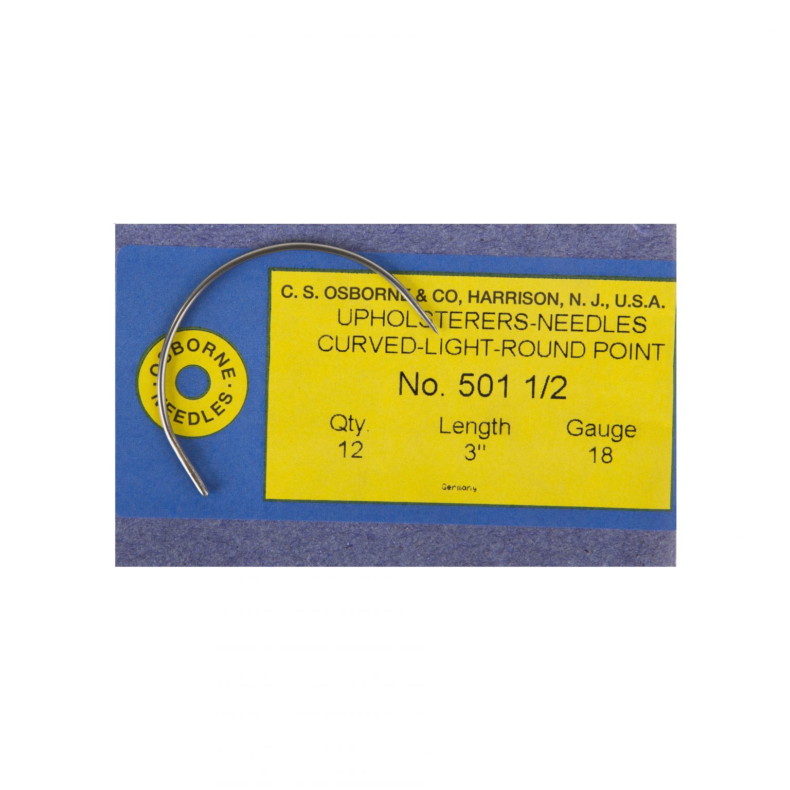C.S Osborne N501 Light Upholstery Needles - Livedale Foam & Sundries Ltd