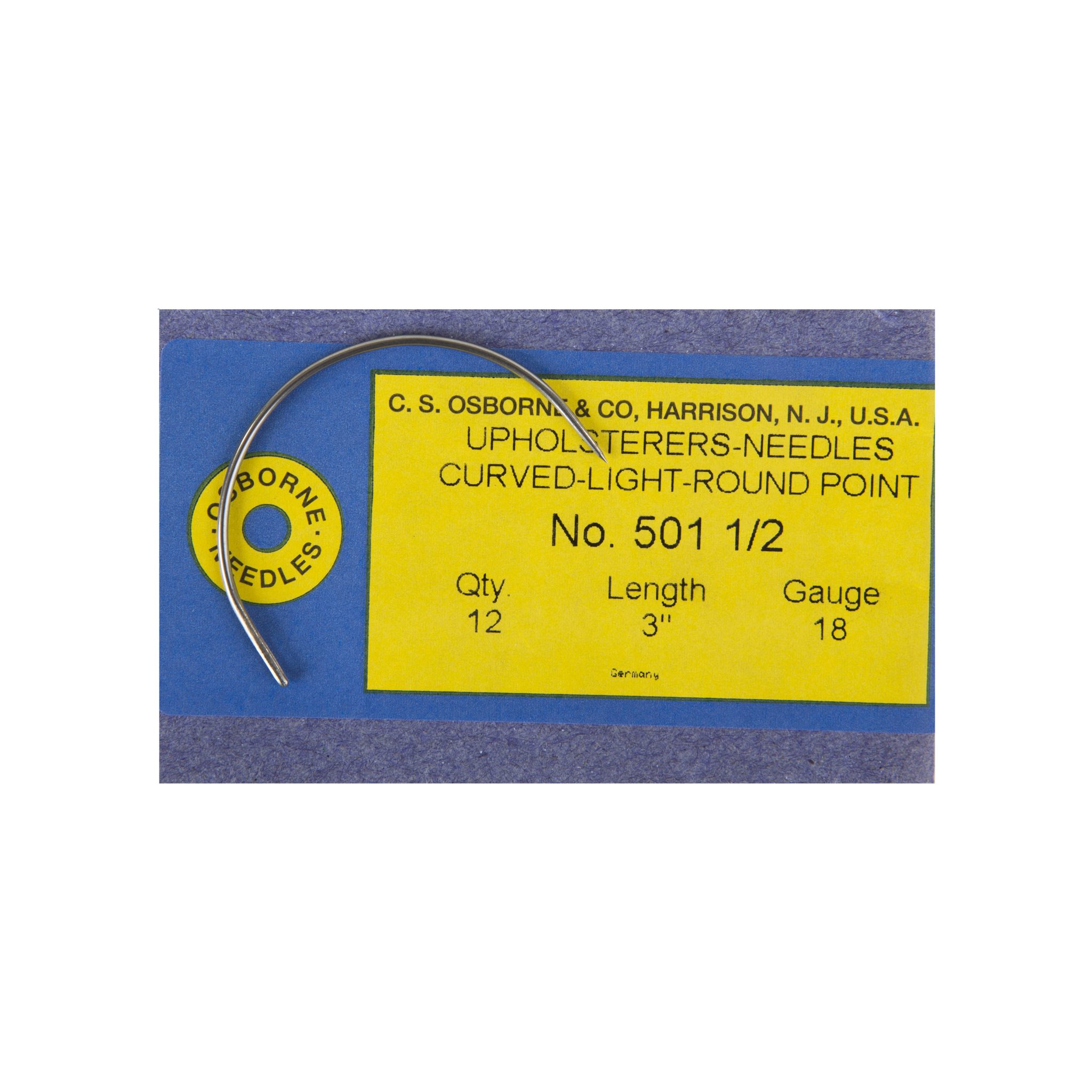C.S Osborne N501 Light Upholstery Needles - Livedale Foam & Sundries Ltd