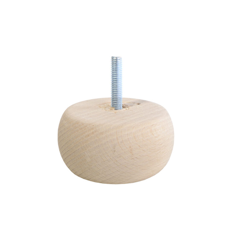 Wooden Bun Foot 85mm diameter x 43mm - Livedale Foam & Sundries Ltd